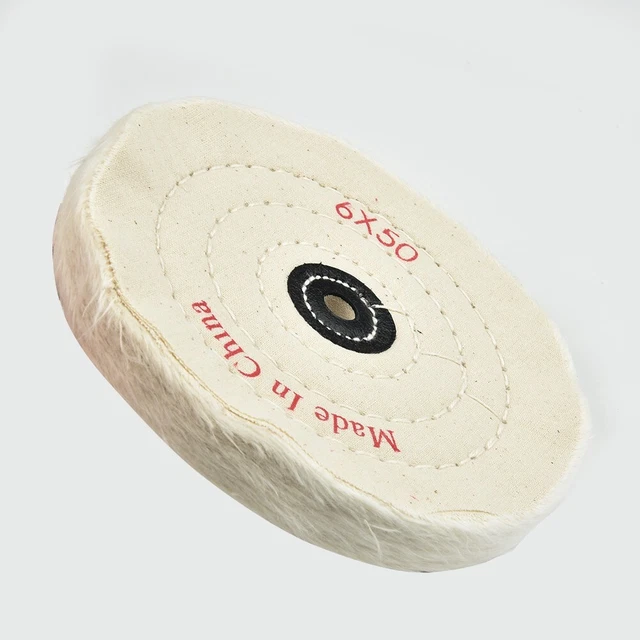 EFFECTIVE POLISHING WITH 6'' Cloth Buffing Polishing Wheel White Color ...