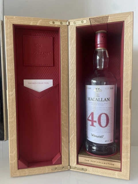 MACALLAN - THE Red Collection 40 year old Whisky 70cl ( Empty Bottle ...
