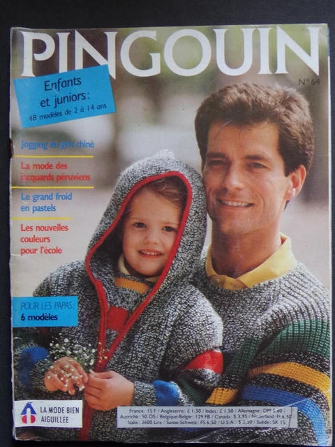 § A- CATALOGUE ancien laine tricot PINGOUIN n° 64 enfants et juniors ...
