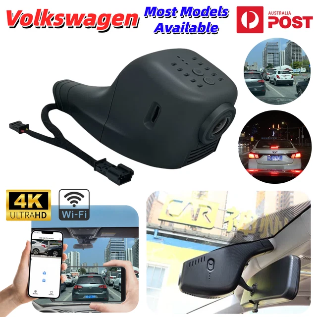 4K DASH CAM For Volkswagen Front Rear Car Camera WiFi APP Video ...