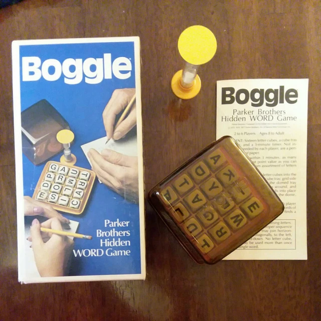 VINTAGE BOGGLE 1976 Parker Brothers Hidden Word Game COMPLETE £9.41 ...