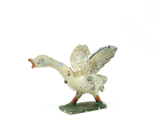VINTAGE CRESCENT TOYS Lead Farm Angry Gander Goose £9.99 - PicClick UK