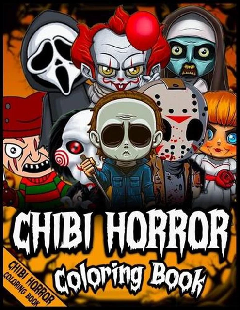 HORROR CHIBI COLORING Book: Creepy Chibi Coloring Pages With Creepy and ...