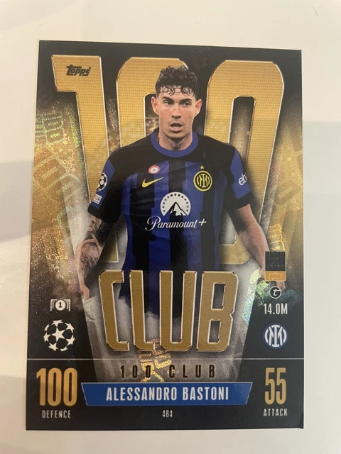 ALESSANDRO BASTONI TOPPS 23/24 Match Attax 100 CLUB Card #484. Nuovo ...
