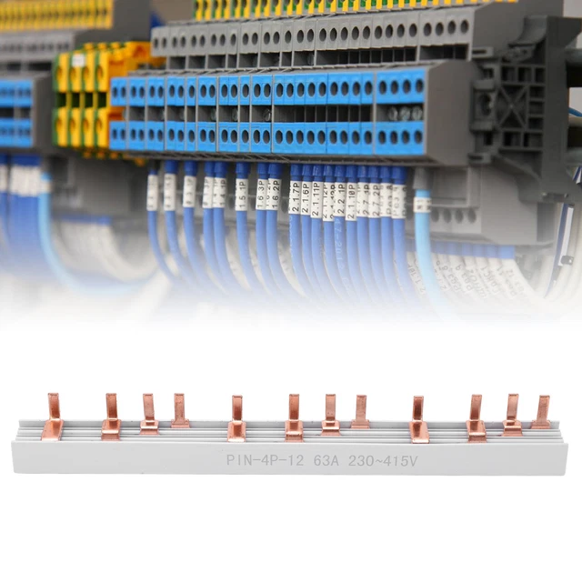 4P CIRCUIT BREAKER Bus Bar Connection Terminal Block 12 Channels Red ...
