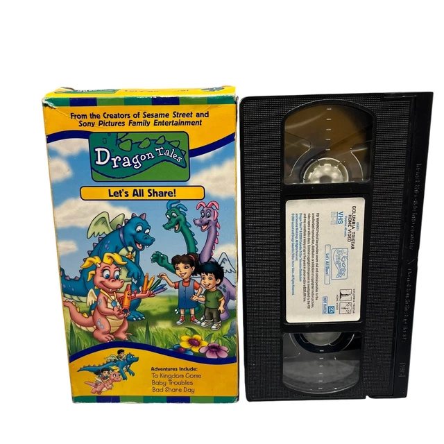 DRAGON TALES - Lets All Share VHS Tape 2000 Classic Kids Show Cartoon ...