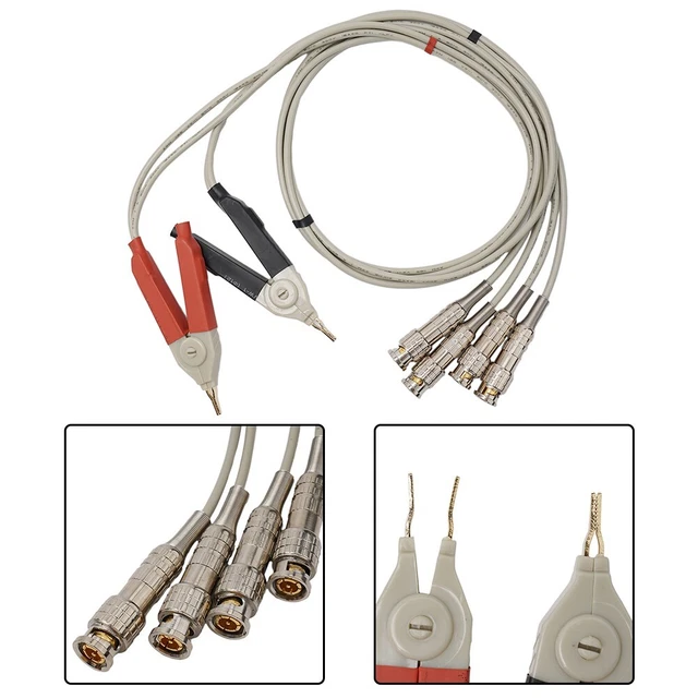 CONVENIENT LCR METER Test Cable Terminal Kelvin Clip Wires BNC Port 32 ...