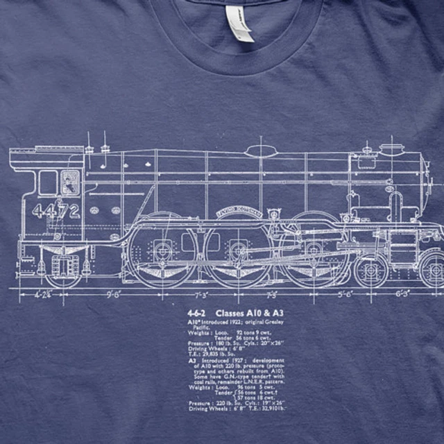 FLYING SCOTSMAN 4472 train LNER loco model railways t shirt $26.07 ...