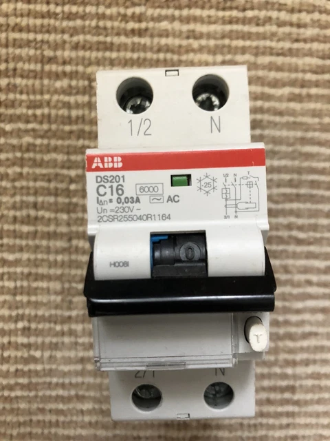 ABB DS201 C16 Leistungsschalter Differential AC30 1P + N 6K ...