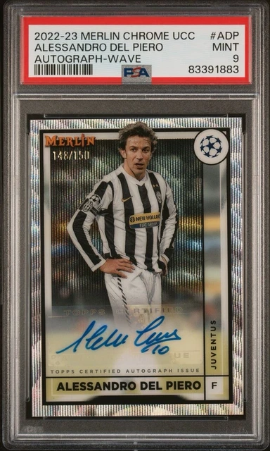 2022-23 TOPPS CROMO Merlino Alessandro Del Piero Silver Wave Auto/150 ...