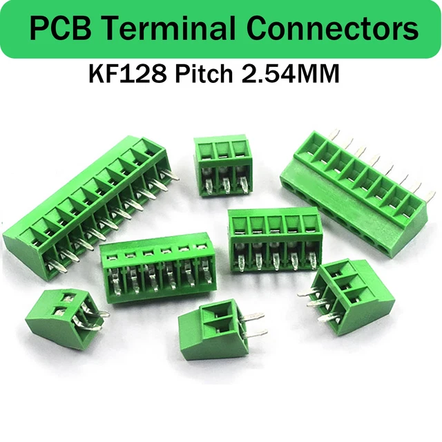 KF128 2.54MM PITCH Terminal Block Screw PCB Connectors Mount 2P/3P/4P/5P to 10P EUR 2,32 ...