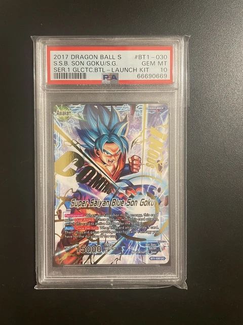 2017 DRAGON BALL Galactic Launch Kit Super Saiyan Blue Son Goku BT1-030 ...