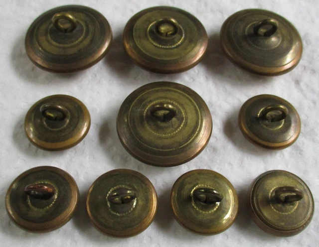 SET 10X BRITISH Army:"ROYAL ARTILLERY BRASS BUTTONS" (23mm-16.5mm, RA ...