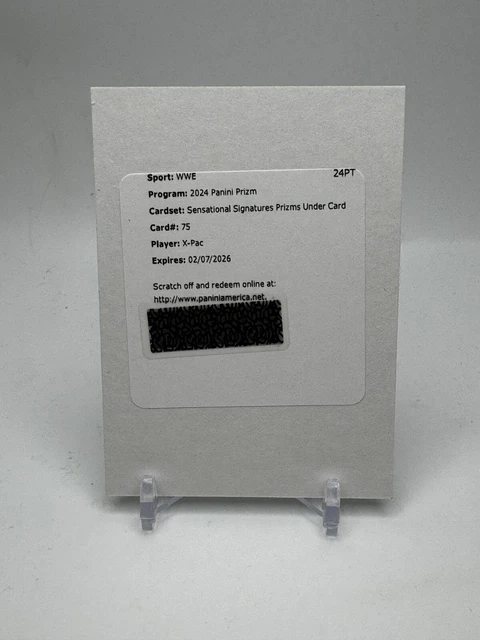 X-PAC 2024 PANINI Prizm Wwe Sous Carte Signatures Sensationnelles Auto ...