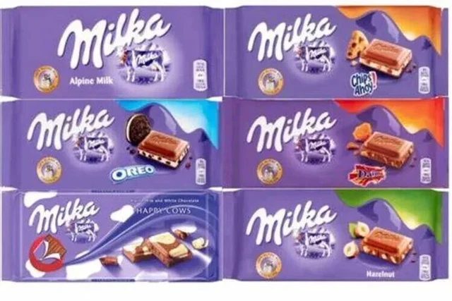 MILKA CHOCOLATE SELECTION Box 10 Bars Mix Flavours Delicious Tasty For ...