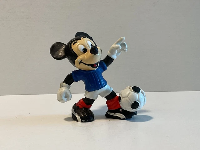 DISNEY BULLY FIGUR Micky Maus Fußball 70/80er Jahre Figur Trikot blau Hose Weiß £6.95 - PicClick UK