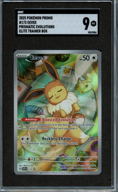 2025 POKEMON PROMO Eevee Prismatic Evolutions ETB SGC 9 $47.99 - PicClick