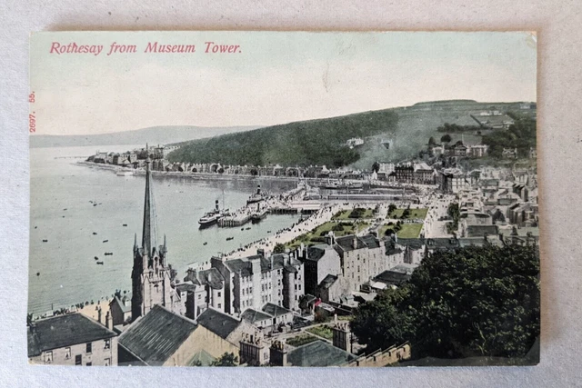 VINTAGE POSTCARD ROTHESAY From Museum Tower Scotland - Posted 1907 £4. ...
