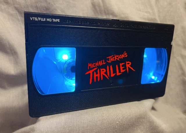 MICHAEL JACKSON THRILLER VHS Lamp, Night Light, 80s Retro Video Tape ...