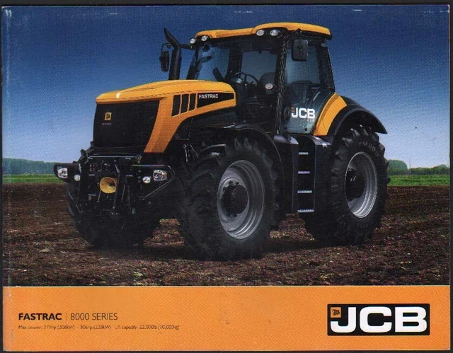 JCB FASTRAC &8000 Series" Tractor Brochure Leaflet £6.00 - PicClick UK
