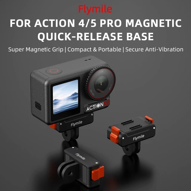 MAGNETIC QUICK-RELEASE ADAPTER Mount for DJI ACTION 3/4/5 PRO Cameras ...