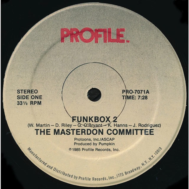 THE MASTERDON COMMITTEE - Funkbox 2 (Vinyl 12" - 1985 - US - Original ...