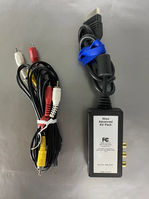 ORIGINAL XBOX MICROSOFT High Definition HD AV Pack Component Video ...