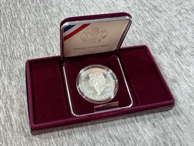 1993-S US MINT Thomas Jefferson 250th Anniversary Proof Silver Dollar ...