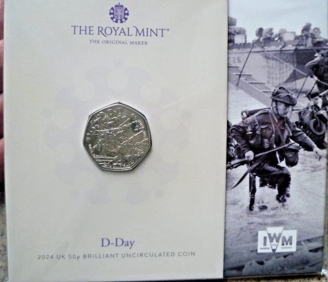 2024 80TH ANNIVERSARY of D-DAY Royal Mint 50p Coin Pack £14.95 ...