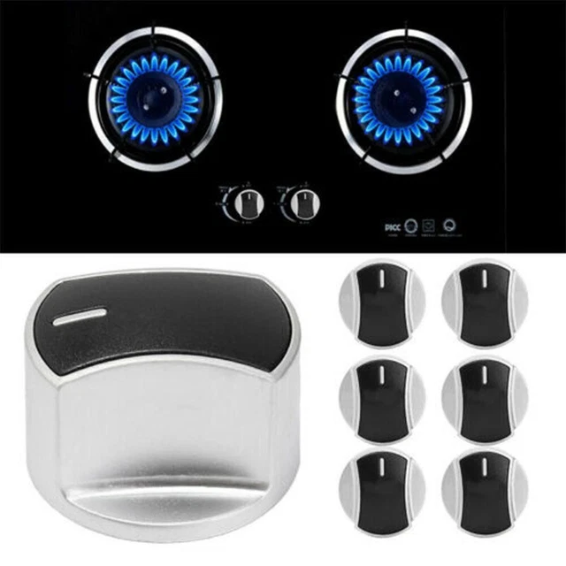 SILVER GAS STOVE Knobs Replacement Cooktop Parts for 2pcs Kitchen EUR ...