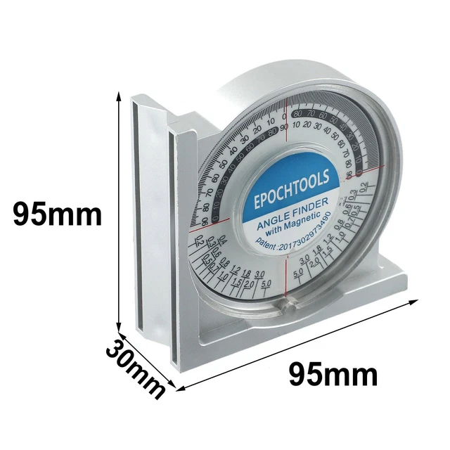 OUTILS INCLINÉ NIVEAU Mètre Protractor Niveau Incliné 100g 95x95x30mm ...