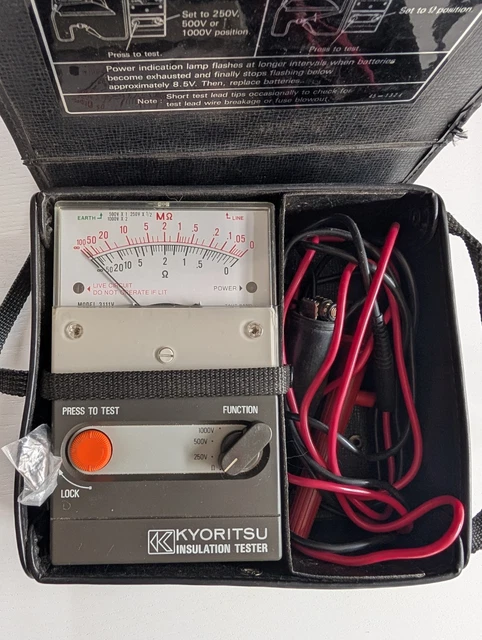 KYORITSU 3111V INSULATION Tester - Made in Japan OG Serial Number $296. ...
