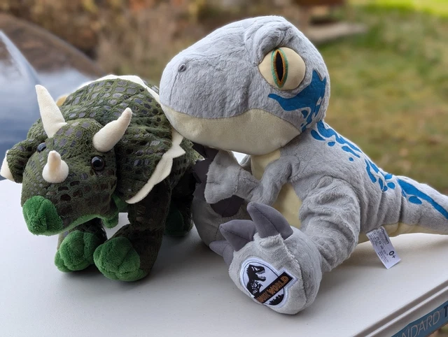 JURASSIC WORLD CAMP Cretaceous Chunky Blue Raptor Dinosaur Plush ...