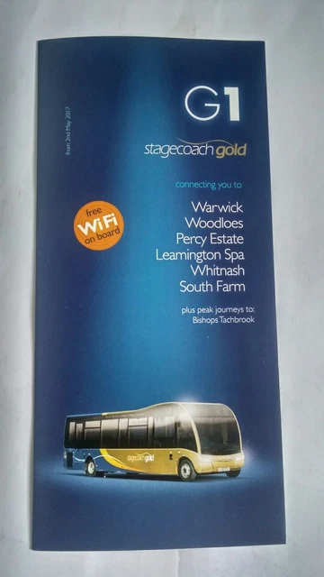 STAGECOACH GOLD G1 May 2017 Bus Times £1.00 - PicClick UK