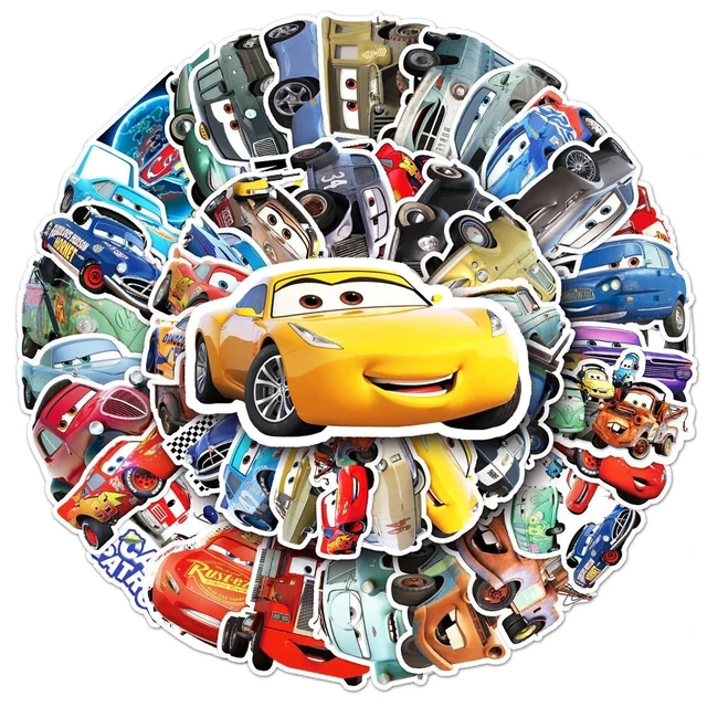 DISNEY PIXAR CARS Lightning McQueen And Friends 50 Stickers the Cars ...