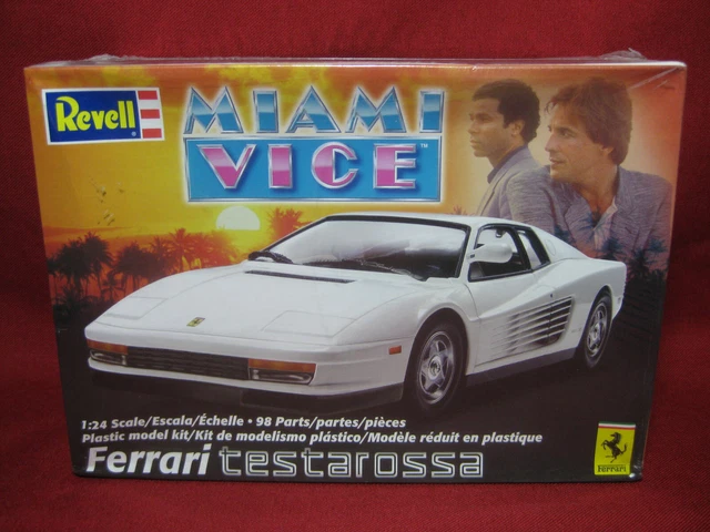 MIAMI VICE FERRARI Testarossa Revell-Monogram 1:24 Plastic Model Kit ...