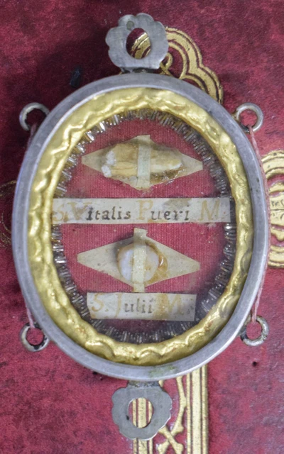 RELIC RELIQUARY RELIQUIA reliquiario relicario S.VITALE MARTIRE S ...