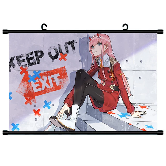 ART ANIME DARLING in the FRANXX ZERO TWO Wall Scroll Painting Poster ...