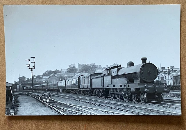 VINTAGE PHOTO LANCASTER Railway Station, Signal Box, Castle & Lnwr Loco ...