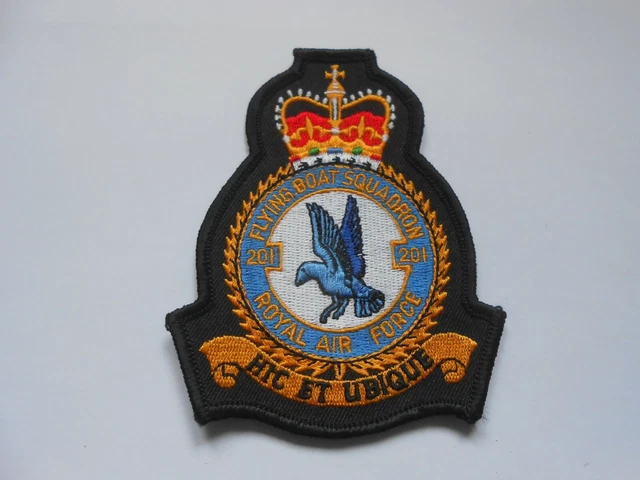 RAF ROYAL Air Force flying boat squadron 201 cloth patch EUR 16,82 ...