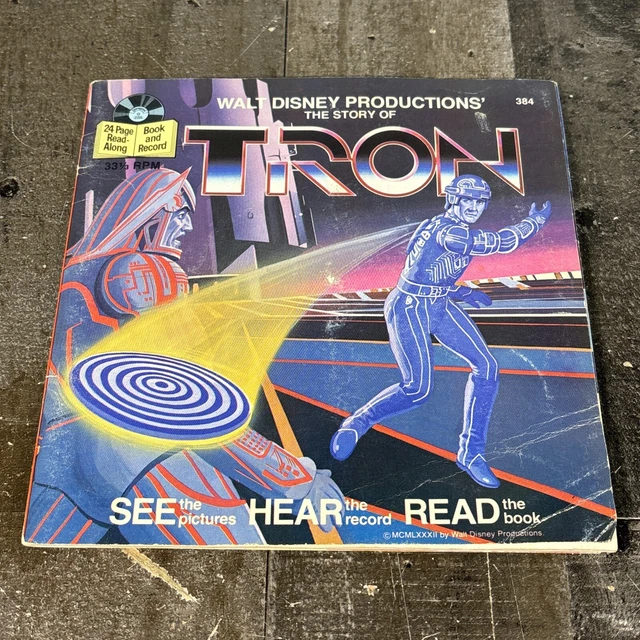 THE STORY OF TRON Walt Disney Read Along Book and Record #384 With ...