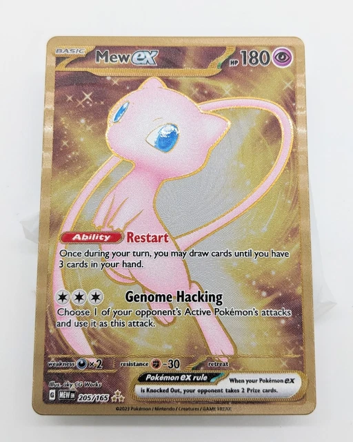 2023 POKEMON MEW Ex 205 Ultra Premium Gold Metal Promo English £25.62 ...