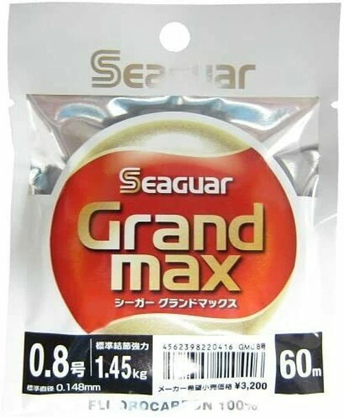 SEAGUAR GRANDIOSE MAX Fluorocarbone Ligne 60m #0.8 1.45kg 20416 Japon ...
