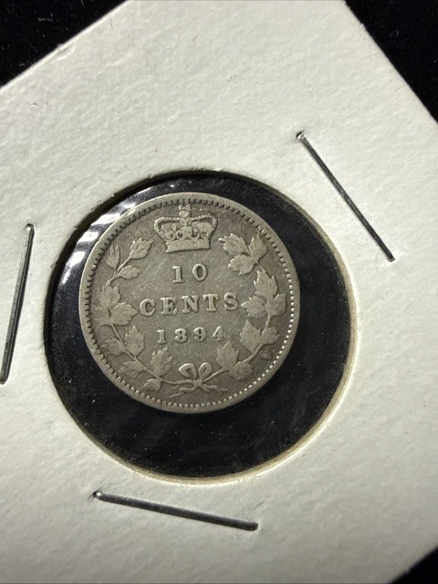 1894 CANADA TEN Cents 10C Silver Coin - Obverse 6 $50.00 - PicClick CA