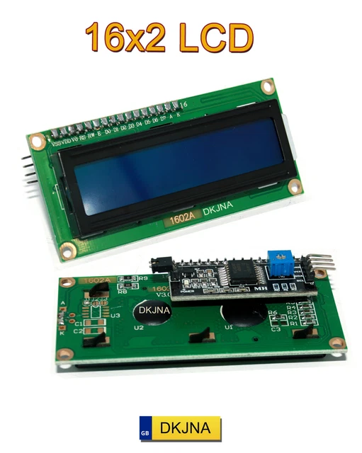 1602 LCD I2C 16x2 Display Module Blue Screen For Arduino ESP8266 ESP32 Pi Gift £4.75 - PicClick UK