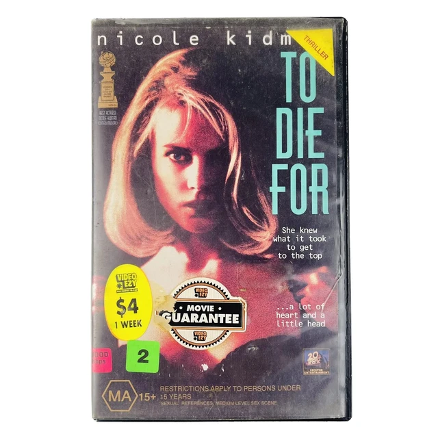 RARE VINTAGE TO DIE FOR Thriller VHS Ex Rental Big Box Video Tape ...