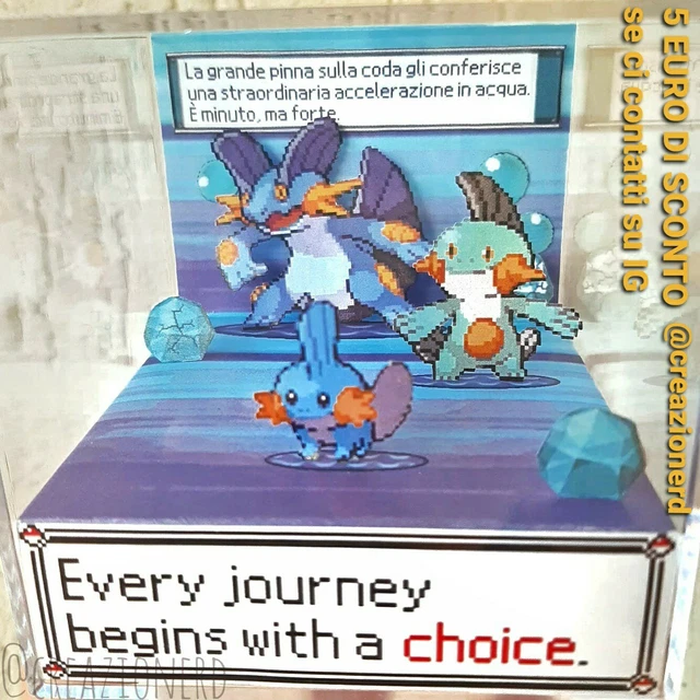 BIG PIXEL BOX POKEMON DIORAMA CUBE - Mudkip - HANDMADE £44.29 - PicClick UK