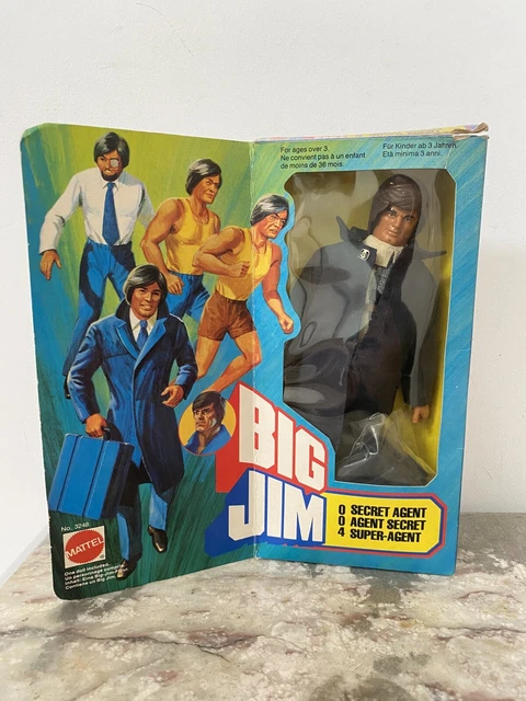 BIG JIM MATTEL Agent Secret 004 En Boîte Rare Variante Veste Bleue Réf ...