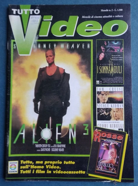 TUTTO VIDEO MENSILE GUIDA VHS Erotici/ALIEN/Horror/LUCI ROSSE/Hard/TERI ...