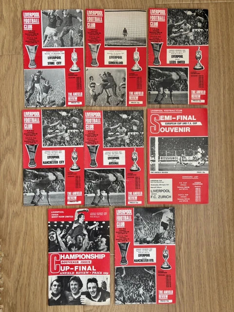 LIVERPOOL PROGRAMME BUNDLE 8 Various 1976 - 1977 £5.45 - PicClick UK